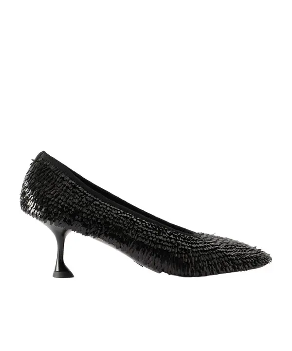 Proenza Schouler Sequined Mesh Pumps - Black