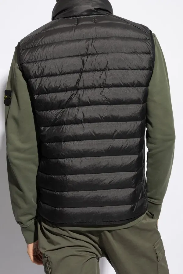 Stone Island Quilted Down Vest - Black