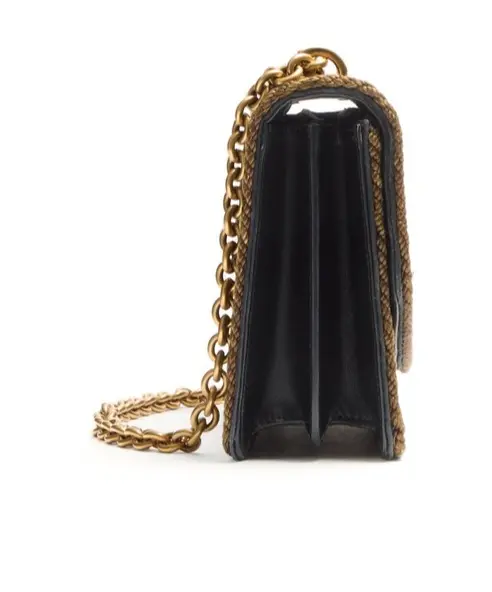 Valentino Garavani Embroidered Foldover Shoulder Bag