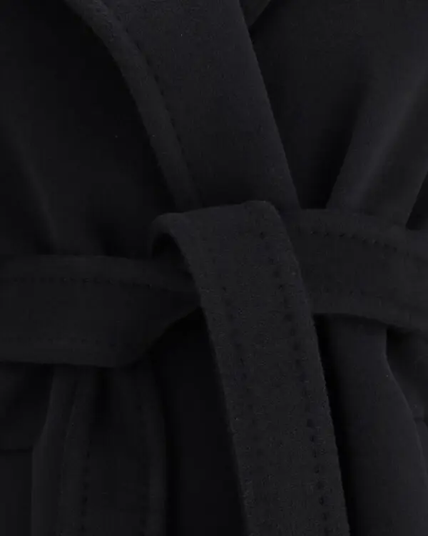 Max Mara Scire Belted Long-sleeved Coat - Black