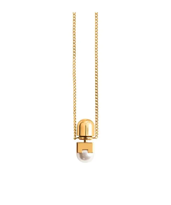 TOTEME Gold-tone And Faux Pearl Necklace - White