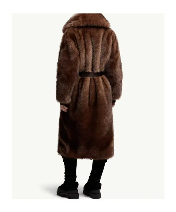 Moncler Arly Belted Down Coat - Brown