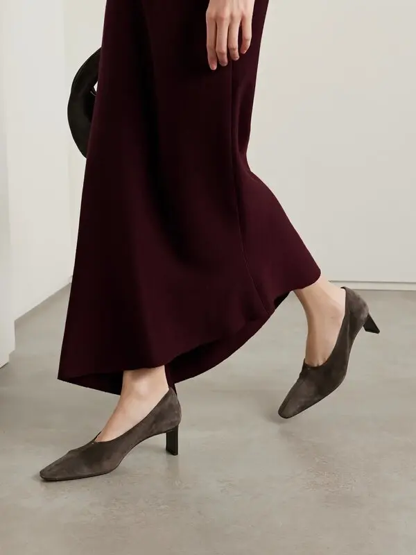 Khaite Cecilia Suede High Heels - Brown