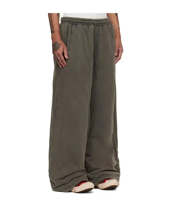 LU'U DAN Wadded Bontans Drawstring Casual Pants - Black