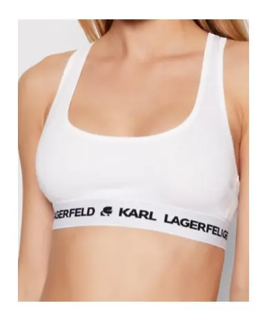Karl Lagerfeld Logo Bra - White