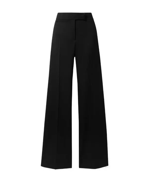 TOM FORD Wide-leg Wool Trousers - Black