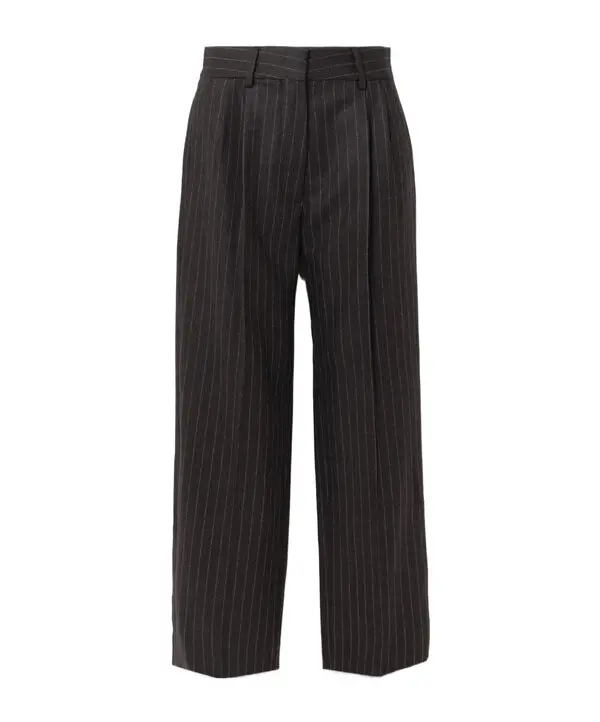 BLAZÉ MILANO Casual Pants With Belt Loops - Dark Brown