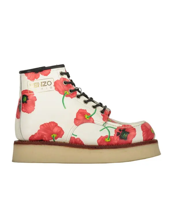 Kenzo Yama Floral Print Ankle Boots - Multicolor