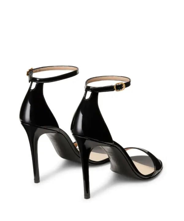 STUART WEITZMAN Round Toe High Heel Sandals - Black