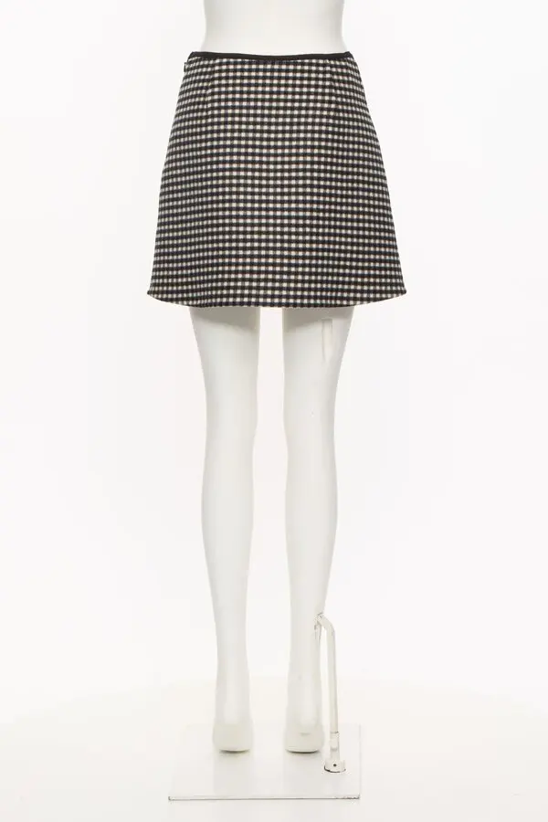 Valentino Garavani Gingham Bow Detail Mini Skirt