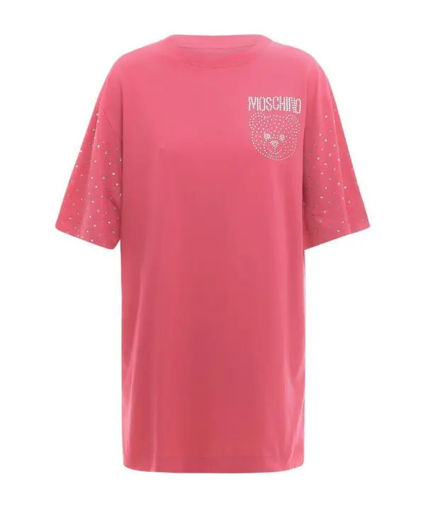 Moschino Embellished Teddy Logo T-shirt Dress