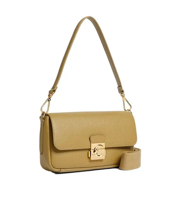 COCCINELLE C-me Lock Medium Shoulder Bag - Nude