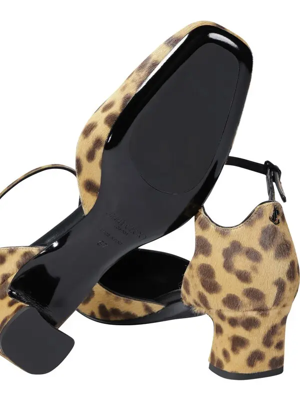JIMMY CHOO Pixie Ankle Strap Mary Jane Pumps - Brown