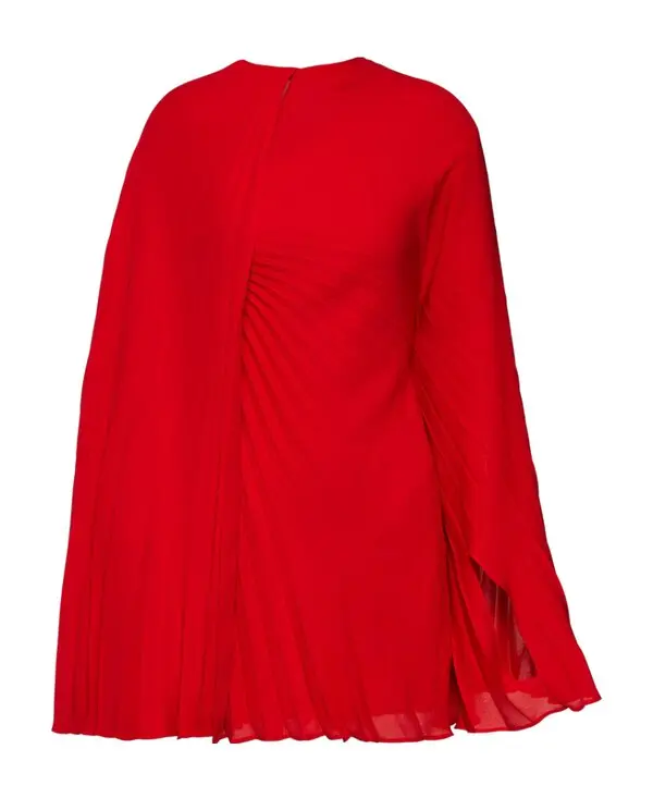 Valentino Garavani Crewneck Dress With Cape-effect Detail