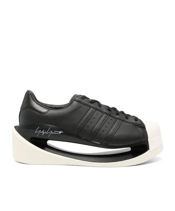 Y3 Gendo Superstar Leather Sneakers - Black