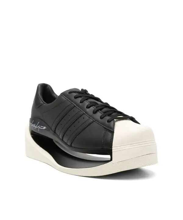 Y3 Gendo Superstar Leather Sneakers - Black