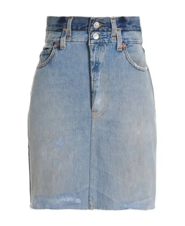 RE/DONE Double Waisted Denim Skirt