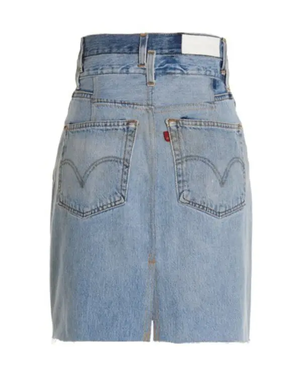 RE/DONE Double Waisted Denim Skirt