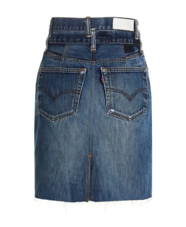 RE/DONE Double Waisted Denim Skirt