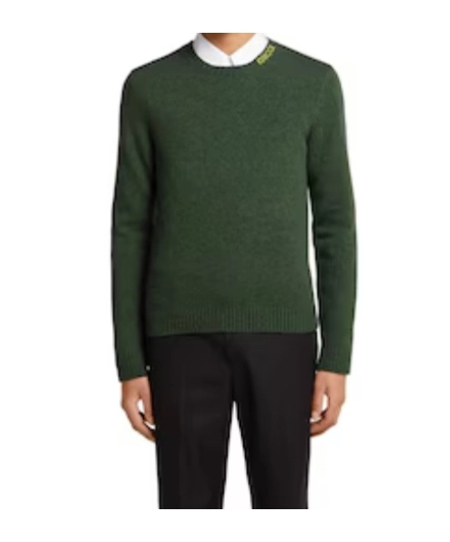 Gucci Felted Wool Knit Sweater With Intarsia