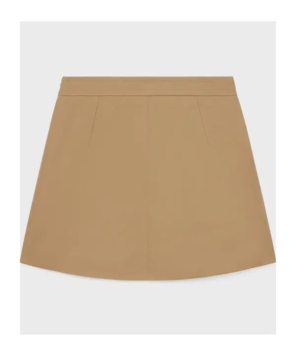 Celine Short Skirt In Cotton Gabardine