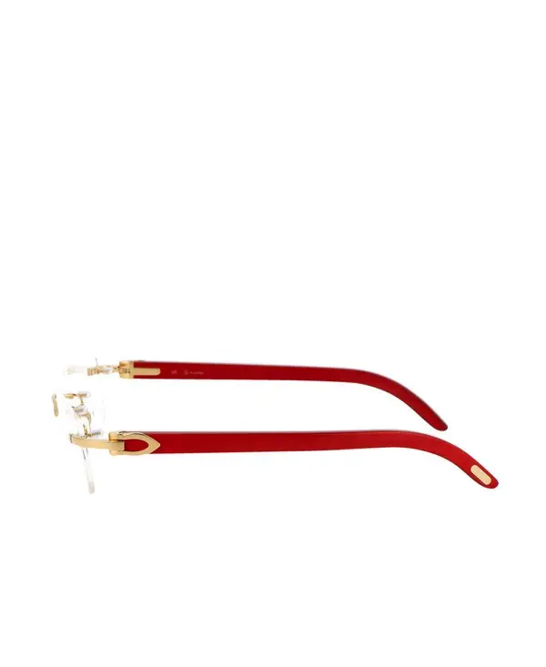 Cartier Rimless Rectangular Eyeglasses - White
