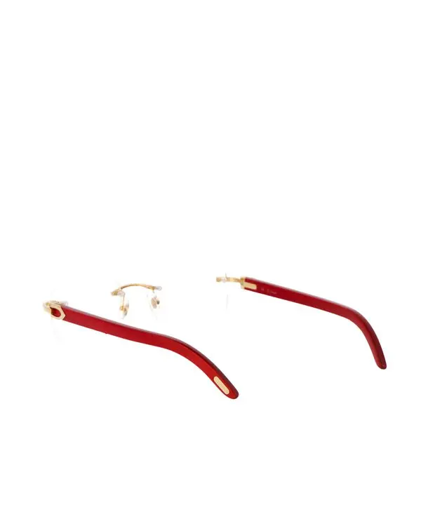 Cartier Rimless Rectangular Eyeglasses - White