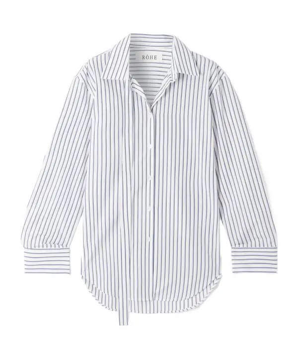 RÓHE Fitted Wool Shirt With Classic Collar - White