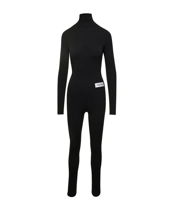 Dolce & Gabbana 1991-92 Print Detail Jersey Jumpsuit - Black