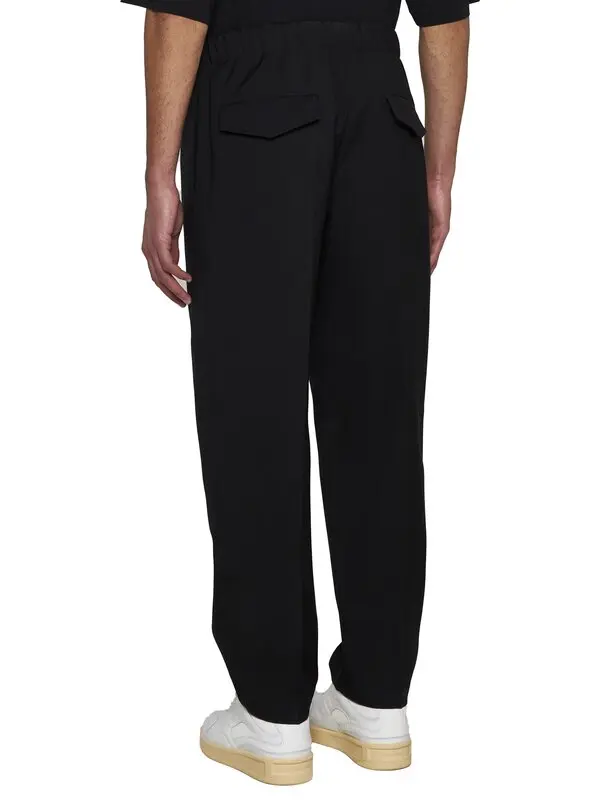 JIL SANDER Tapered Trousers With Elasticated Waist - Black