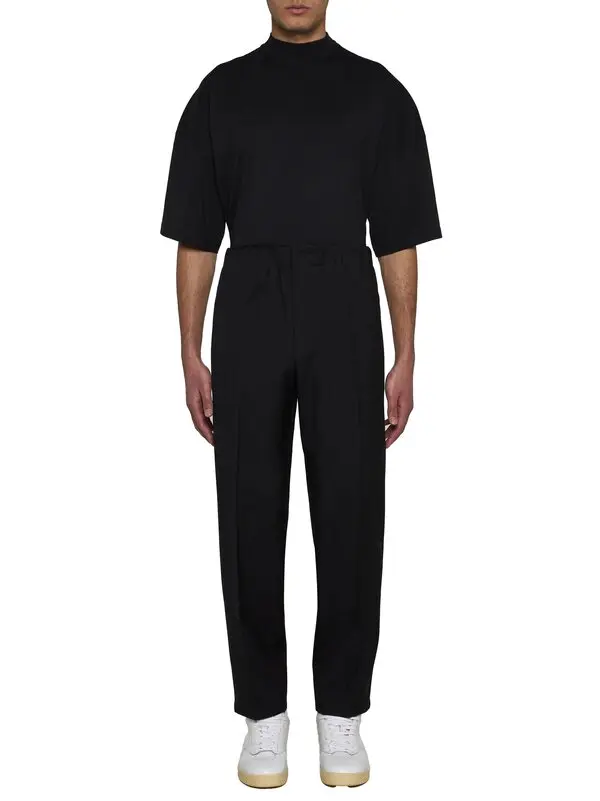 JIL SANDER Tapered Trousers With Elasticated Waist - Black