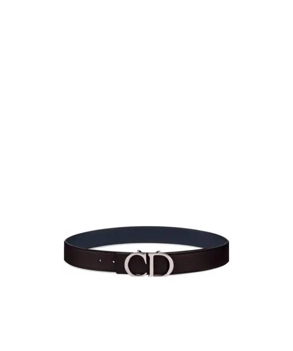 Dior Cd Plaque Reversible Belt - Black