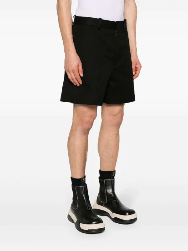 JIL SANDER High-waisted Belted Shorts - Black