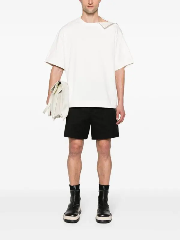 JIL SANDER High-waisted Belted Shorts - Black