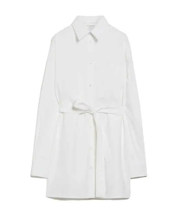 Sportmax Belted Long-sleeve Shirt Dress