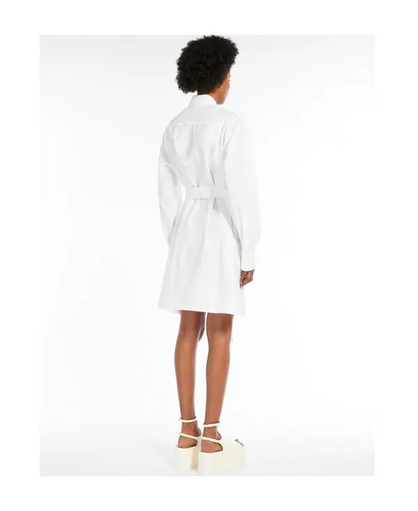 Sportmax Belted Long-sleeve Shirt Dress