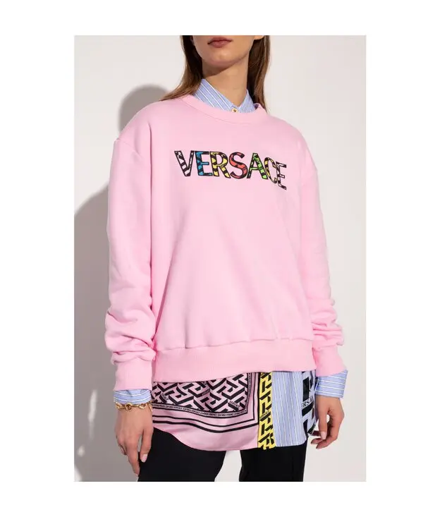 Versace Embroidered Cotton Sweatshirt