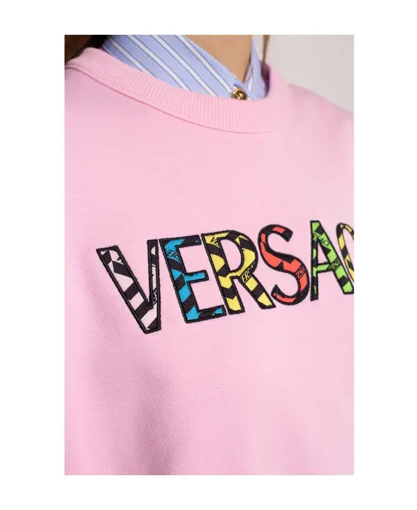 Versace Embroidered Cotton Sweatshirt