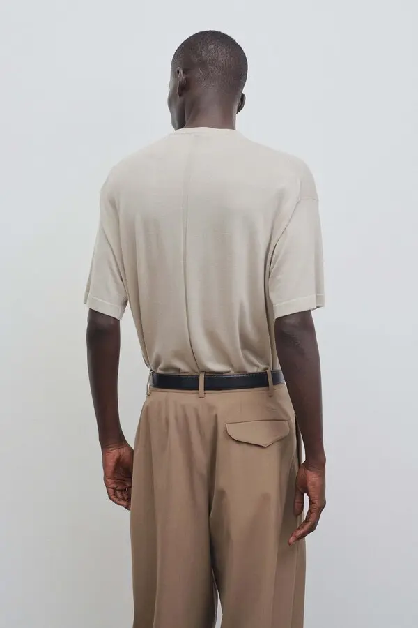 THE ROW Round-necked T-shirt - Nude