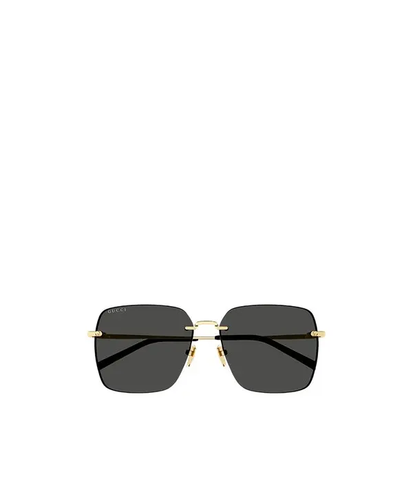 Gucci Specialized Fit Square Rimless Sunglasses