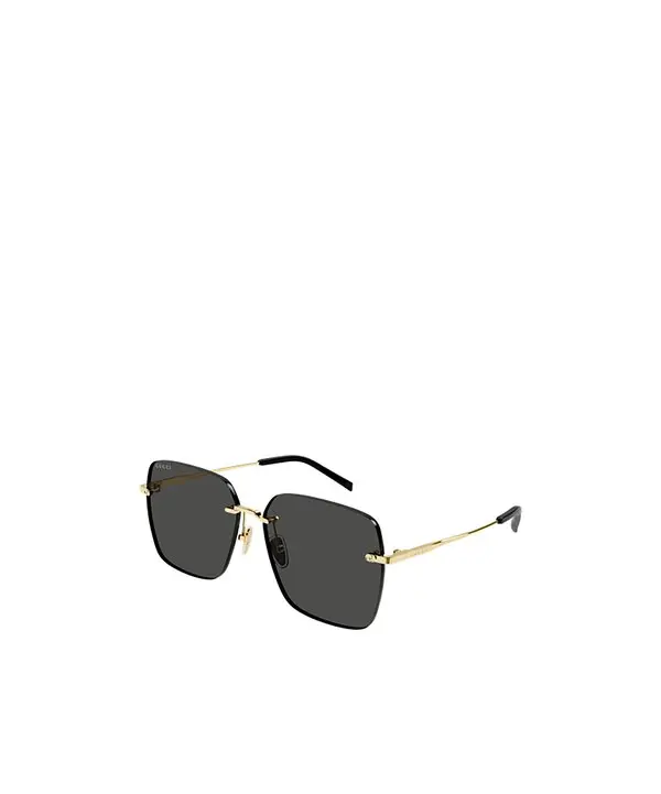 Gucci Specialized Fit Square Rimless Sunglasses