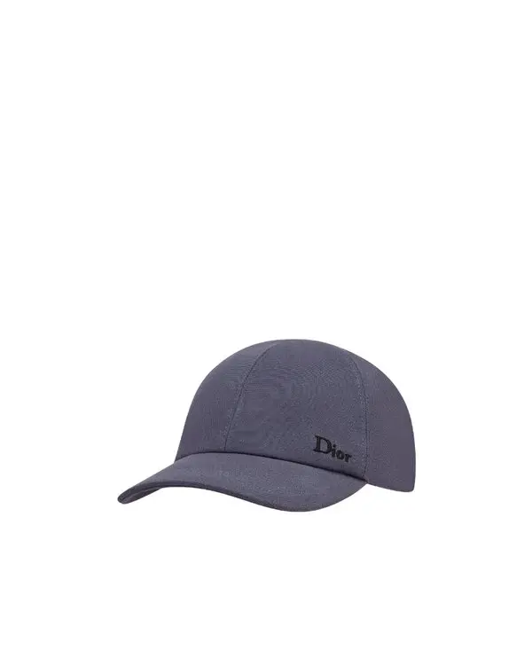 Dior Logo Embroidered Baseball Cap - Gray