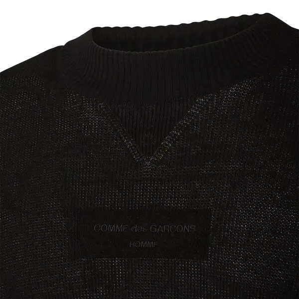 Comme Des Garçons Logo Embroidered Oversized Jumper