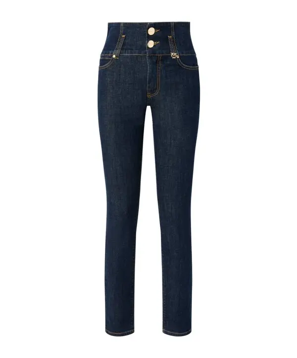 Pinko High-waisted Button Jeans - Black