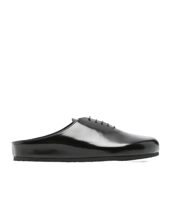 Jacquemus Lace-up Flat Mules - Black