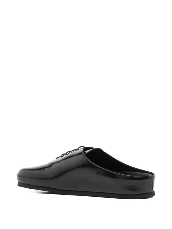 Jacquemus Lace-up Flat Mules - Black