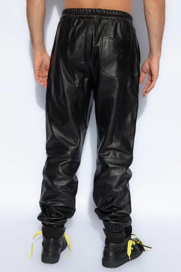 Off-White Drawstring Tapered Trousers