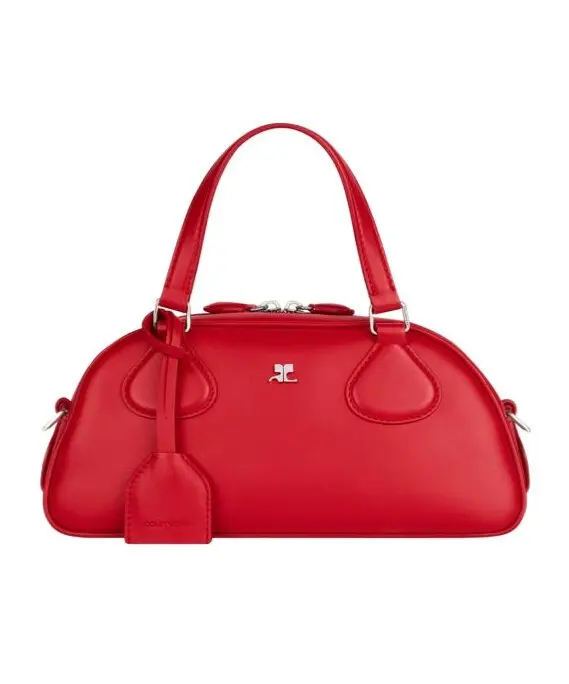 COURREGES Friday Bowling Top Handle Bag - Ruby Colour