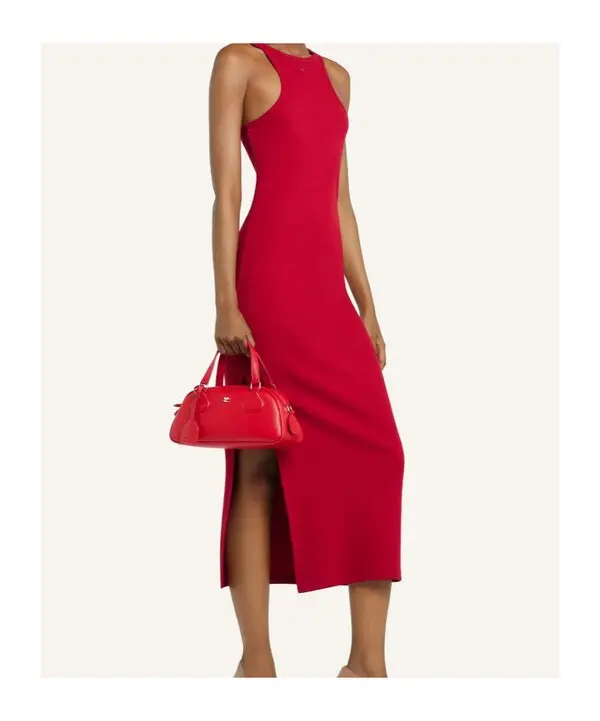 COURREGES Friday Bowling Top Handle Bag - Ruby Colour