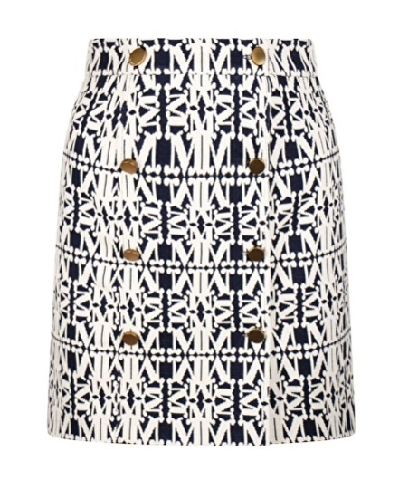 Max Mara Rock All-over Logo Patterned Skirt